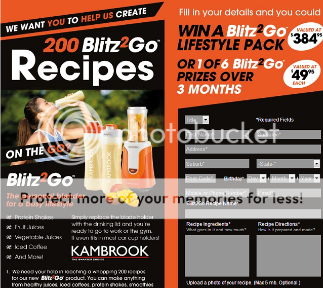 Kambrook (submit recipe) - win a Blitz2Go Lifestyle pack or 1 of 6 ...